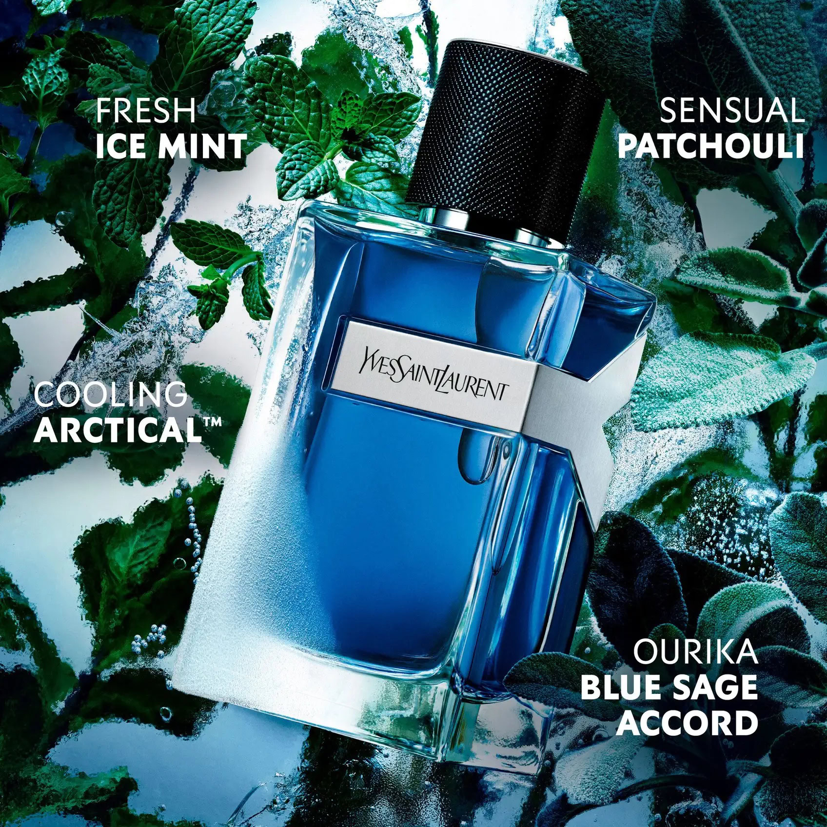 Yves Saint Laurent Y Iced Cologne Intense - The Power of Cool Intensity ...
